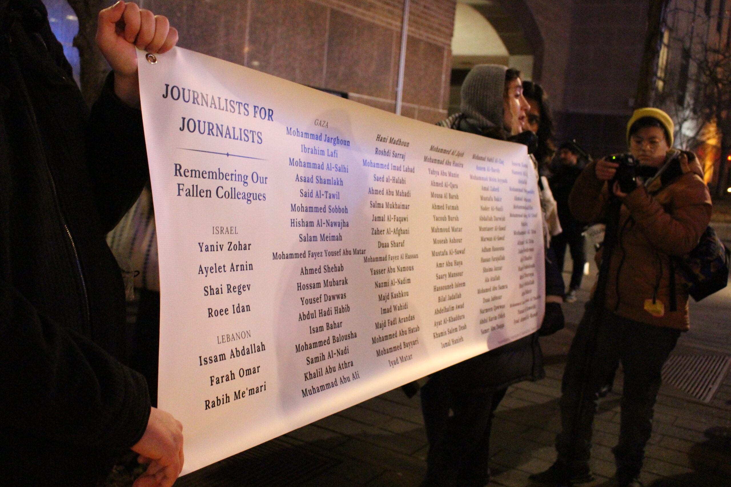 Journalists Gather at Vigil for Journalists Killed in Gaza, Israel, and ...