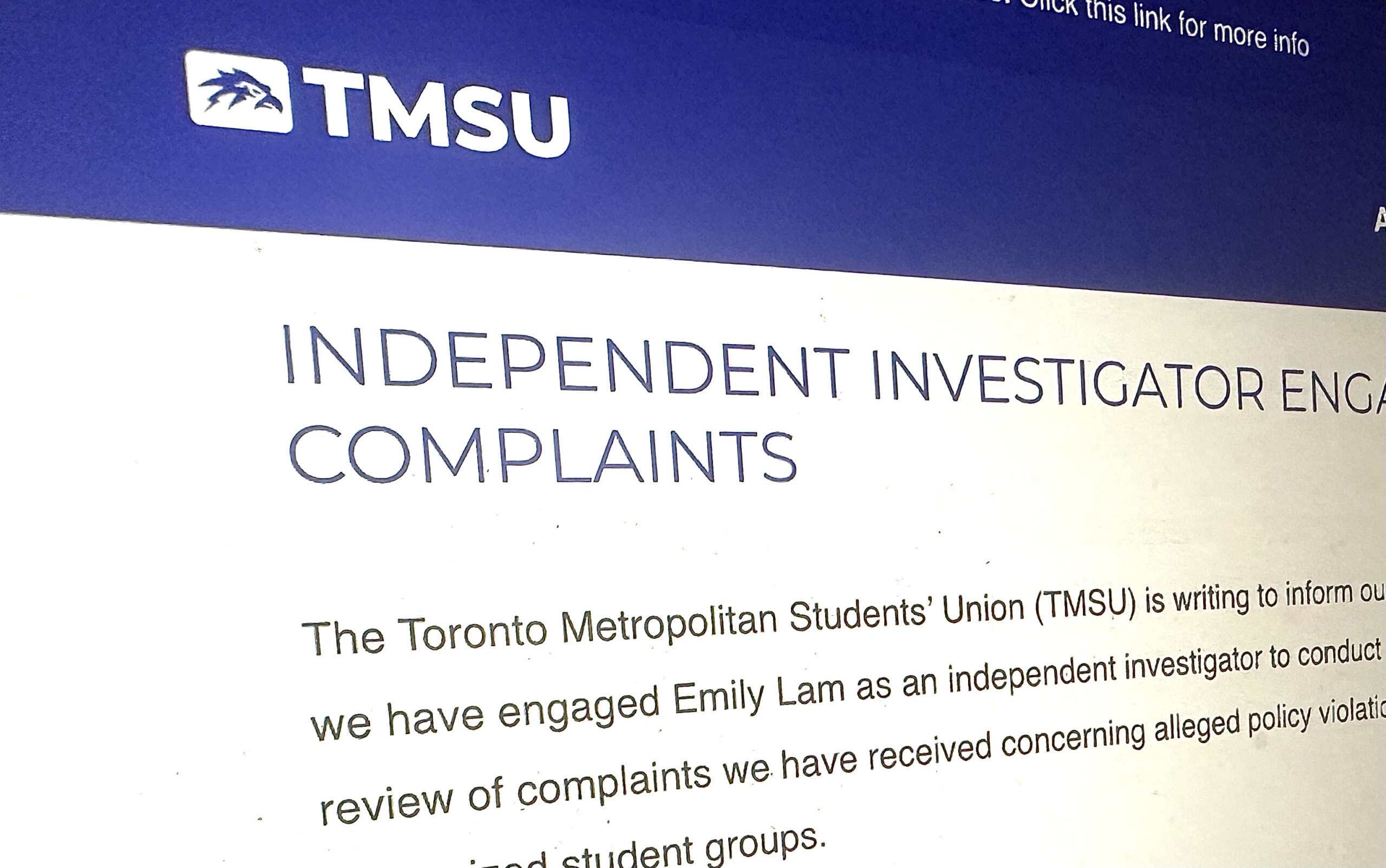 TMU Student Union Hires Lawyer for investigation into 2 Student Groups ...